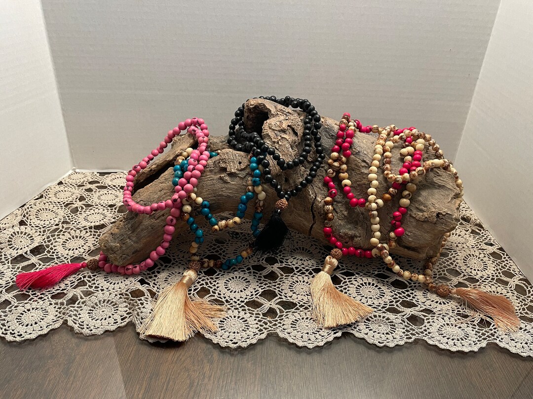 Açaí Seed Mala Prayer / Acai Jewelry / Organic Jewelry / Handmade / Eco ...