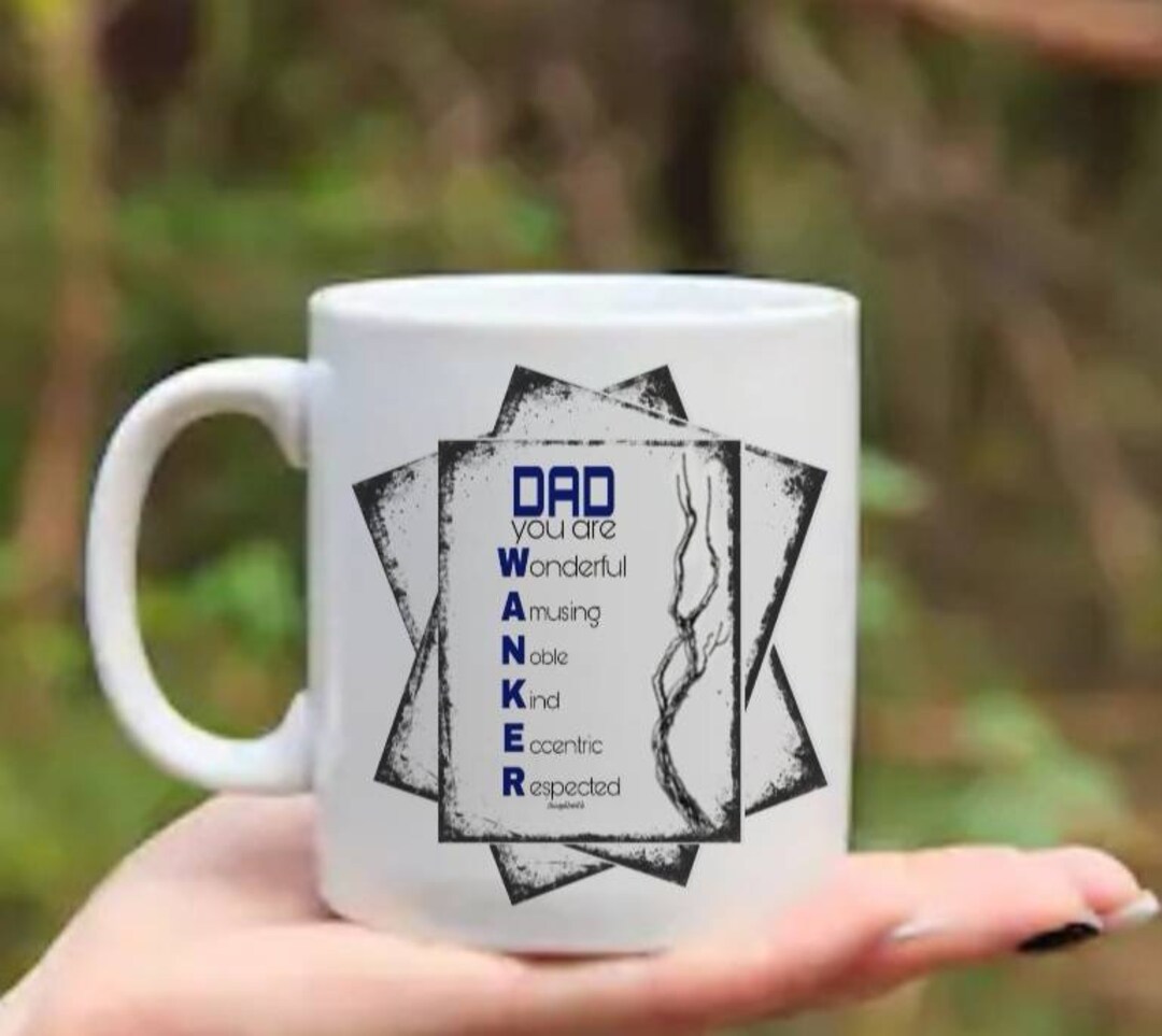 Father's Day Mug. Wanker Quirky Cheeky. Dad Daddy Papa - Etsy