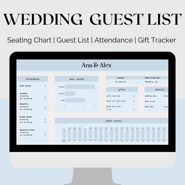 Attendance Chart Google Sheet - Etsy