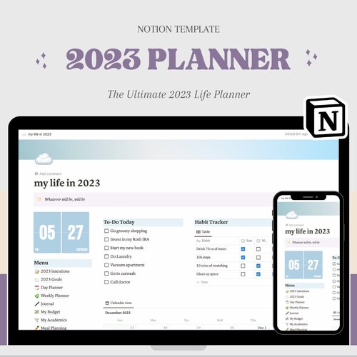 Notion Template Personal Planner Notion Dashboard All in - Etsy