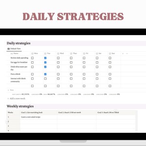 Notion Goal Template | Notion 12 Week Year Digital Planner Goal ...