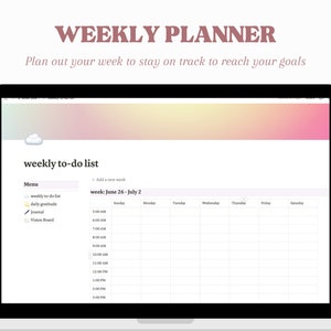 Notion Goal Template | Notion 12 Week Year Digital Planner Goal ...