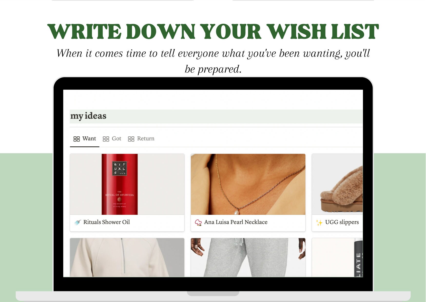 Notion Gift Tracker | Notion Digital Planner Holiday Christmas Gift ...