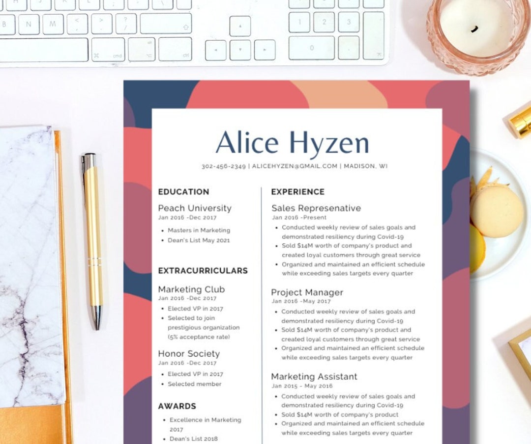 Creative Resume Template ATS Friendly Resume Template Modern CV ...