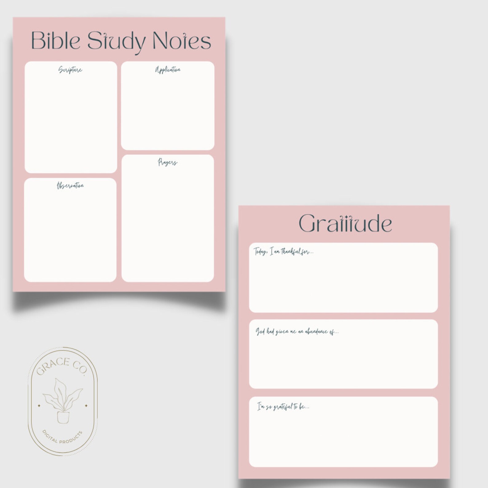 Printable Bible Study Notes Template | Instant Download Bible Chapter ...