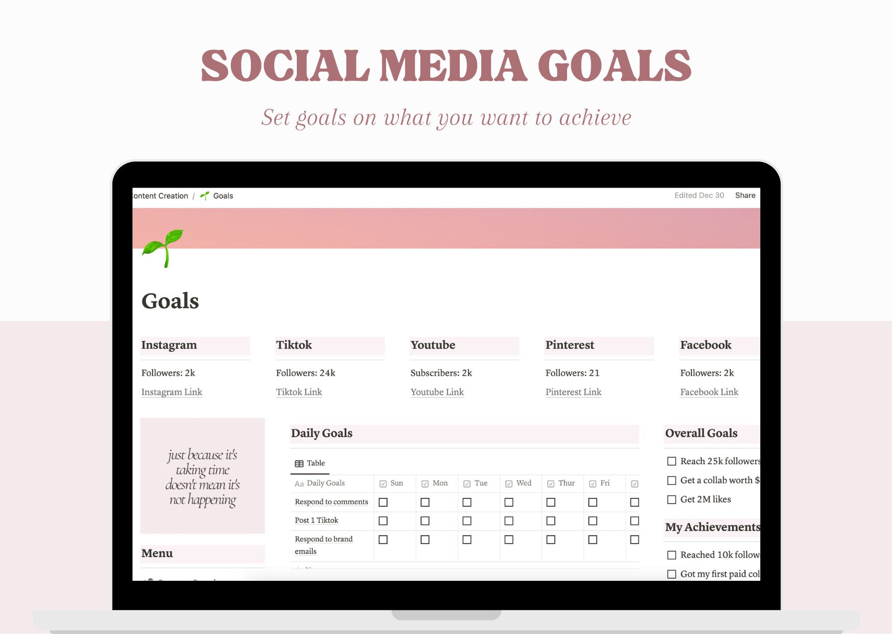 Notion Social Media Planner Notion Content Creation Template, Notion Content Creation Planner ...