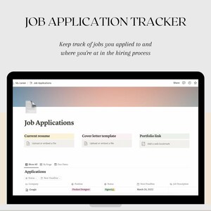 Notion Career Template Notion Digital Planner Career Growth Goal ...