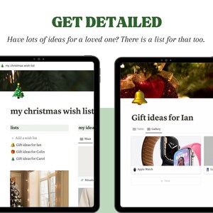 Notion Gift Tracker | Notion Digital Planner Holiday Christmas Gift ...