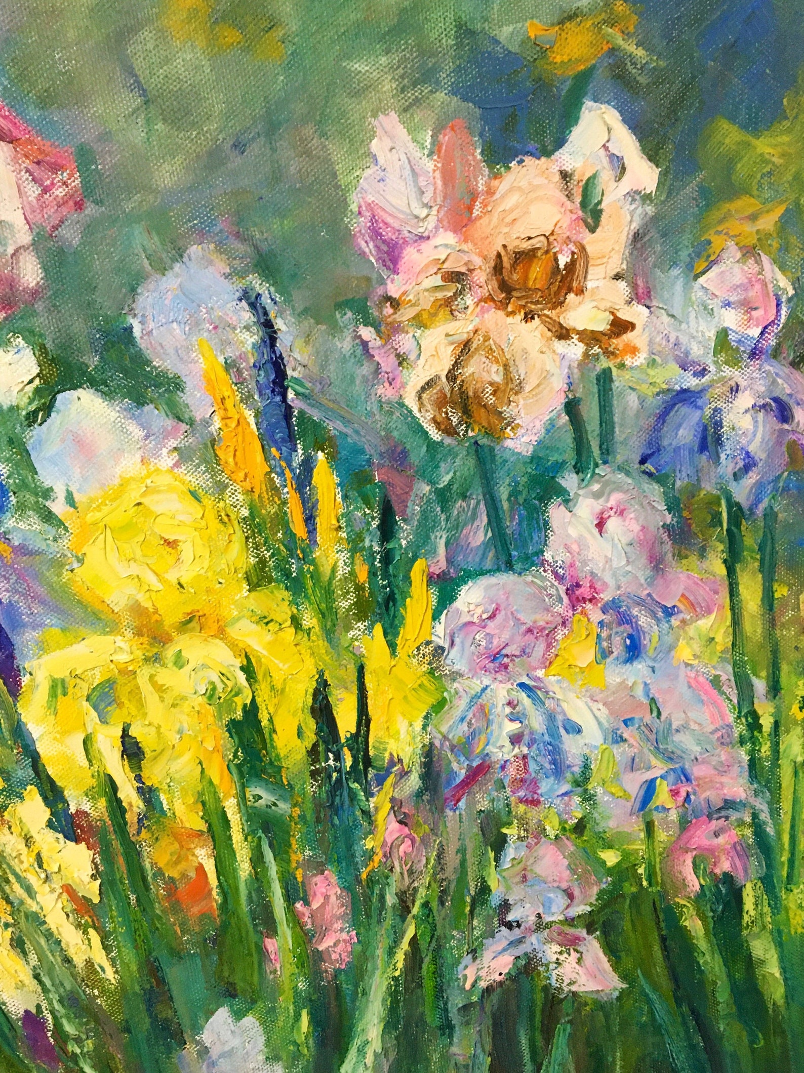 Original Oil Artwork Impressionist Art Flowers Art Piece Oil - Etsy