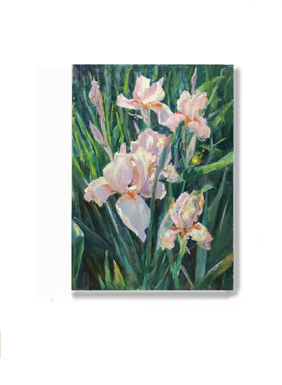 Floral Painting Impressionist Art Irises Art Flowers Art - Etsy