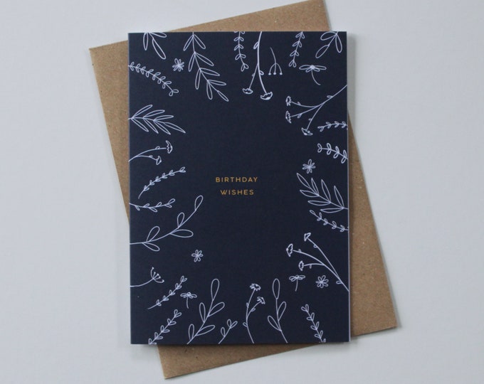 Happy Birthday Botanical Card Birthday Wishes - Etsy