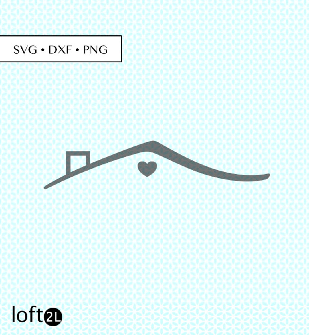 Realtor Real Estate Roof Heart SVG DXF Png Cut, Realtor Roof Svg ...