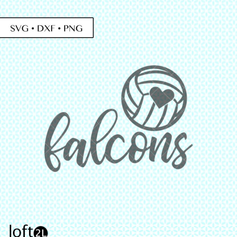 Falcon Volleyball Svg - Etsy