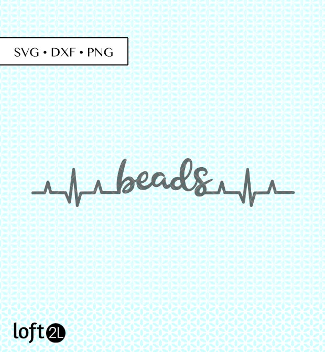 Bead Heart Beat SVG, Beads Svg, Bead Life Line Dxf Png Cut Files, Bead ...