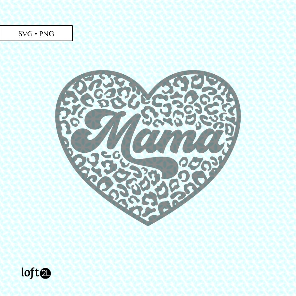 Mama Leopard Print Muster SVG Mama SVG Mama Leopard Digital - Etsy