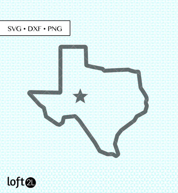 Texas outline SVG DXF png Cut Files Texas outline svg Texas | Etsy