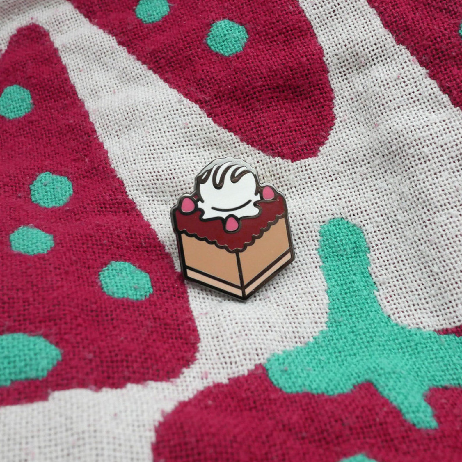 Choco Ice-cream Cake Enamel Pin, Happy Cake Day Dessert - Etsy