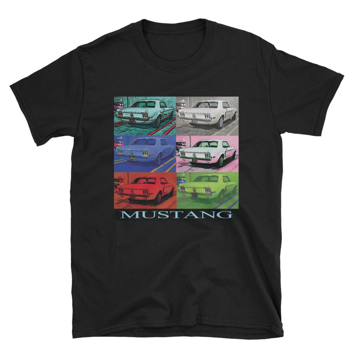 Colorful Car Mustang - Unisex T-shirt - Etsy