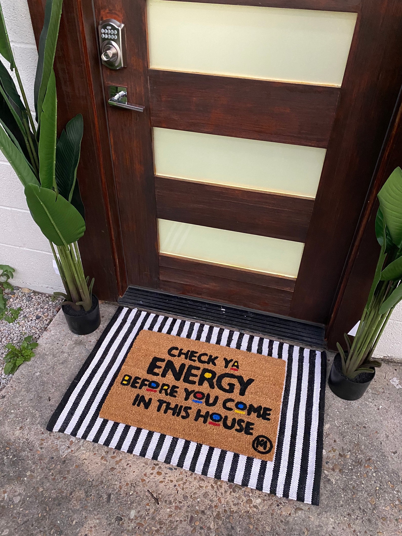 Check YA Energy Before You Come in This House MAT| Housewarming Gift ...