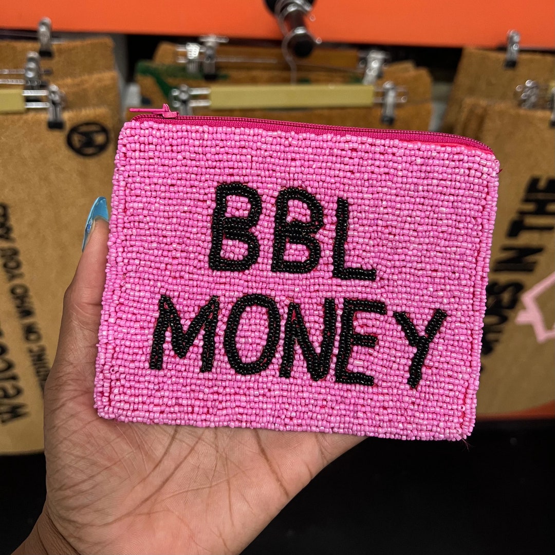 BBL Money | Beaded Coin Purse Wallet - Etsy