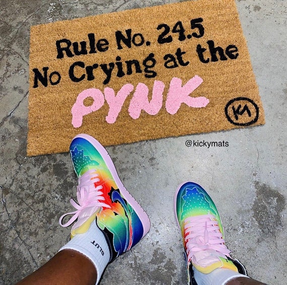 Rule No. 24.5 No Crying in the Pynk MAT Doormat-pink Mat the - Etsy