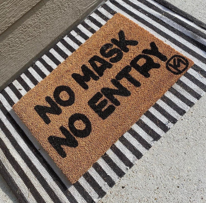 No Mask No Entry MAT Funny Doormat Housewarming Gift Funny - Etsy