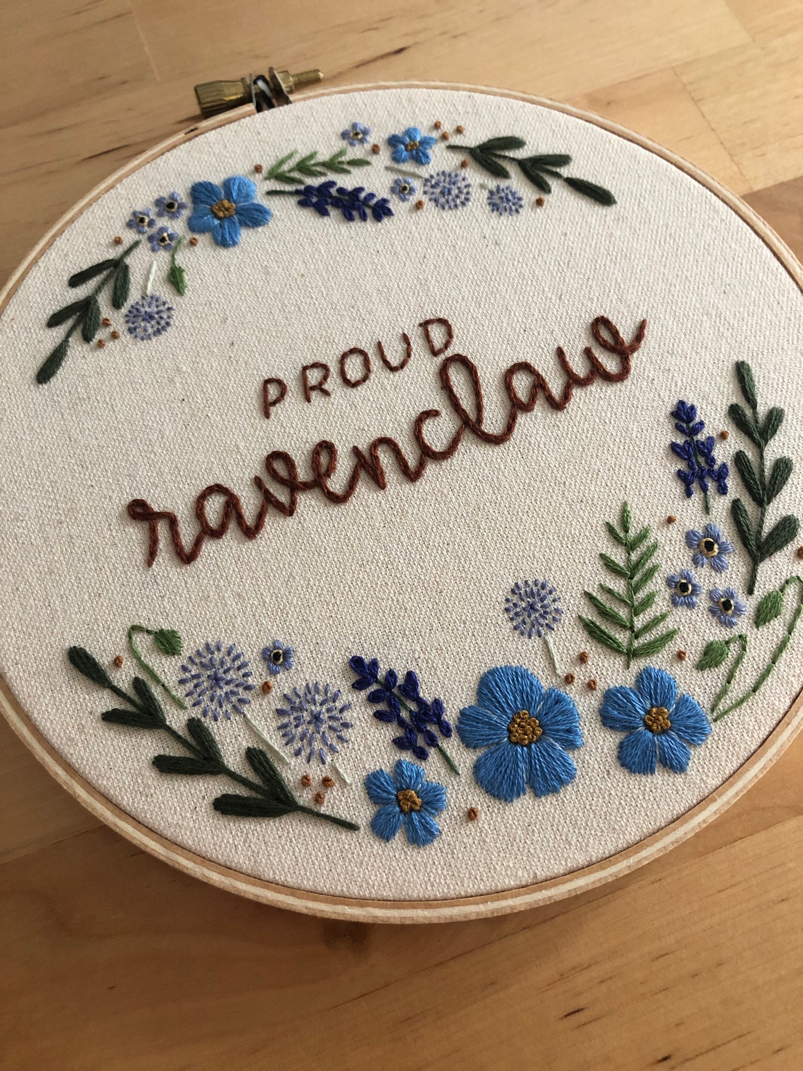 6 Inch Harry Potter Ravenclaw Hand Embroidery Hogwarts House | Etsy