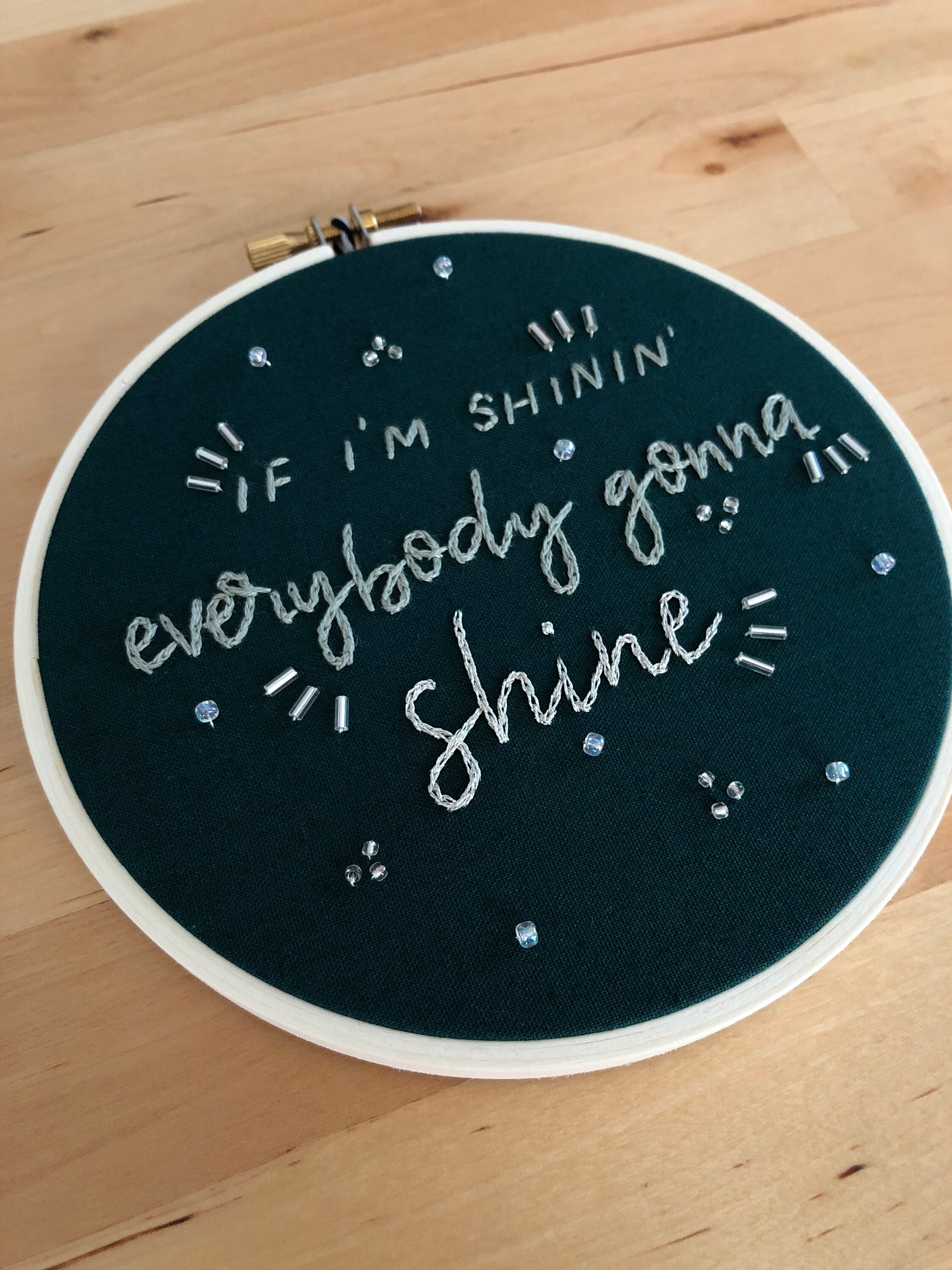 5 Inch Lizzo Lyrics Hand Embroidery If I'm Shinin' - Etsy