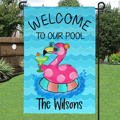 Personalized Nautical Welcome Garden Flag Family Name Garden - Etsy