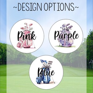 Personalized Pink Golf Bag Marker, Golf Marker and Clip Set, Custom ...