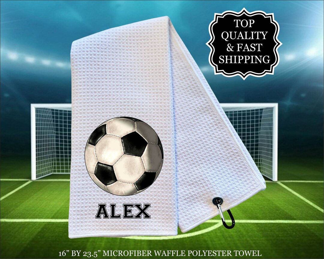Personalized Soccer Towel, Custom Soccer Waffle Towels, Soccer Coach ...