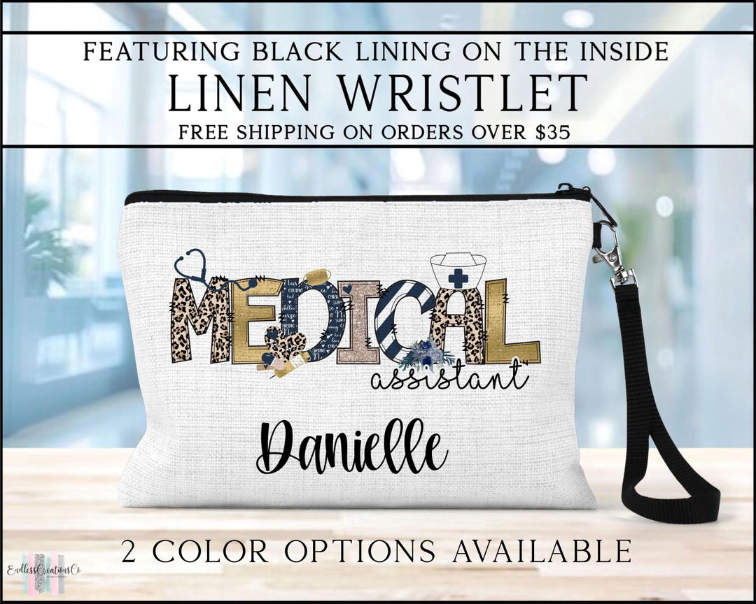 Medical Assistant Wristlet, Personalized Medical Assistant Bag, MA ...
