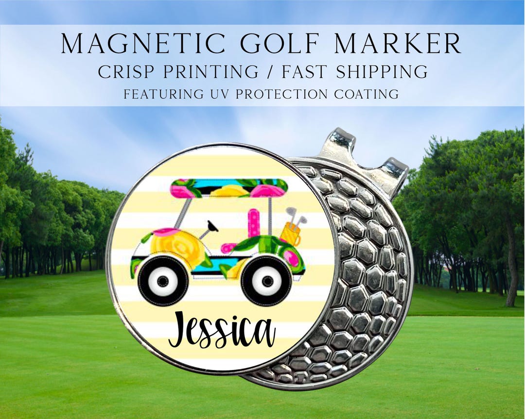 Personalized Golf Cart Golf Marker, Golf Marker and Clip Set, Custom Golf Gifts for Her, Custom ...
