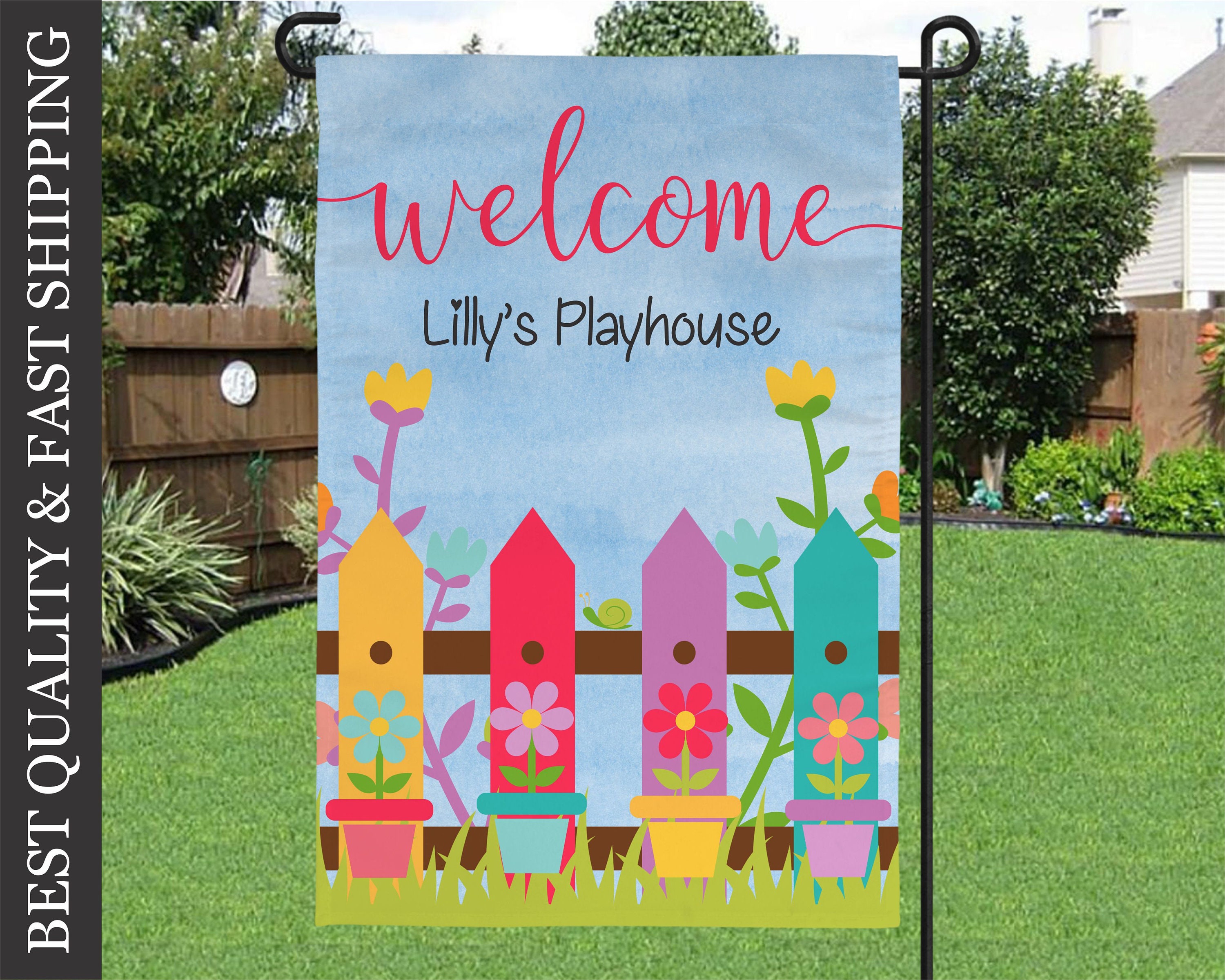 Girls Playhouse Flag Kids Tree House Flag Kids Fort Flag | Etsy