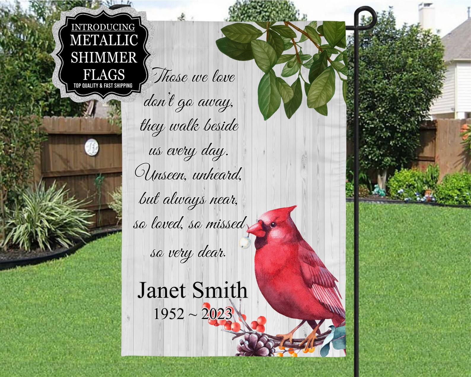 Memorial Garden Flag, in Loving Memory Of, Sympathy Flag, Commentary ...