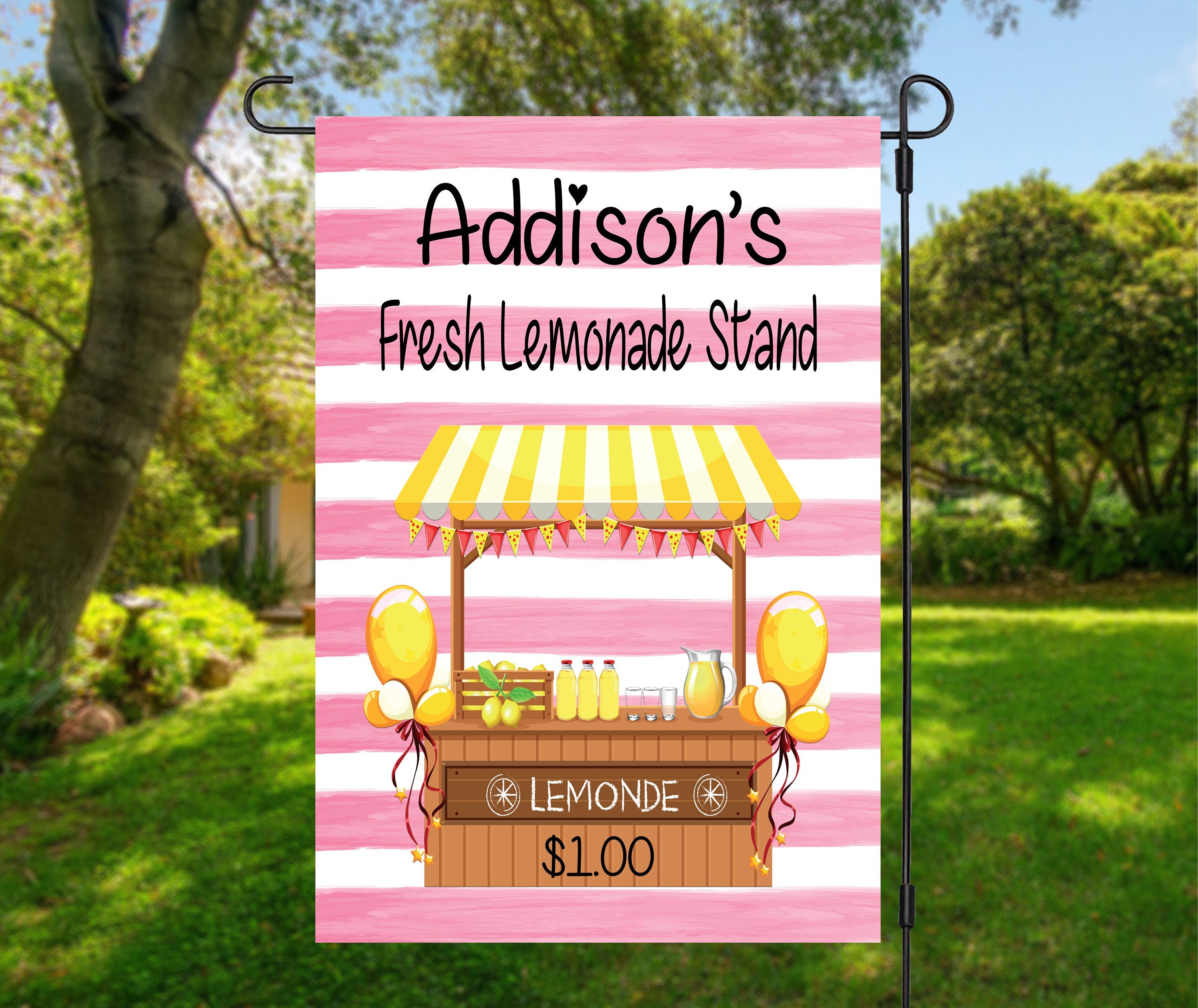 Personalized Lemonade Stand Flag Summer Garden Flag Lemonade | Etsy