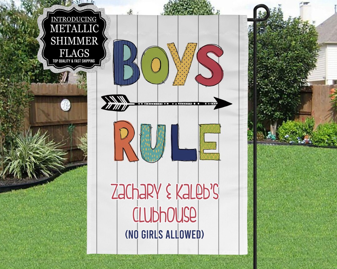 Personalized Kids Playhouse Flag, Kids Tree House Flag, Kids Fort Flag ...