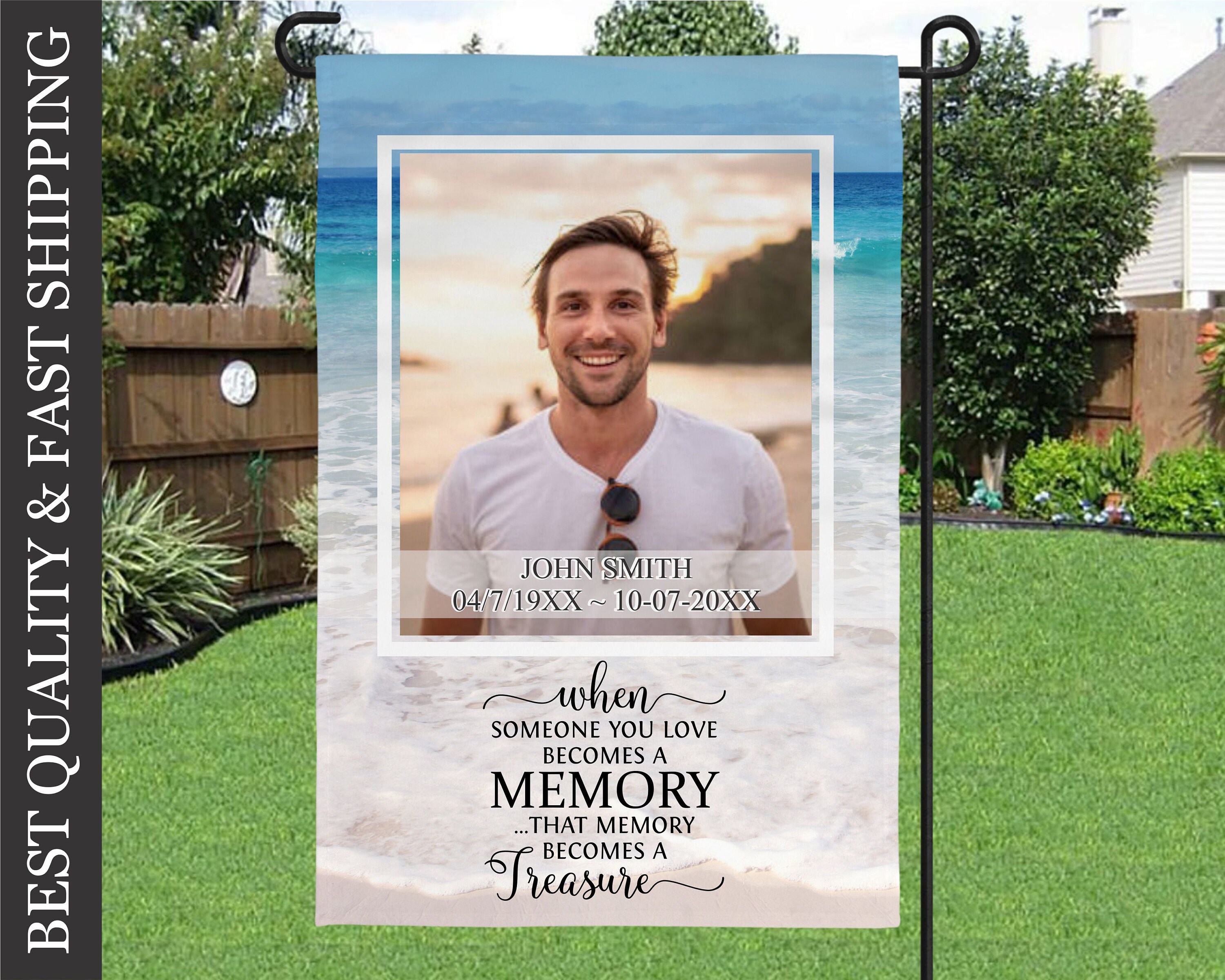 Memorial Garden Flag in Loving Memory Of Sympathy Flag | Etsy