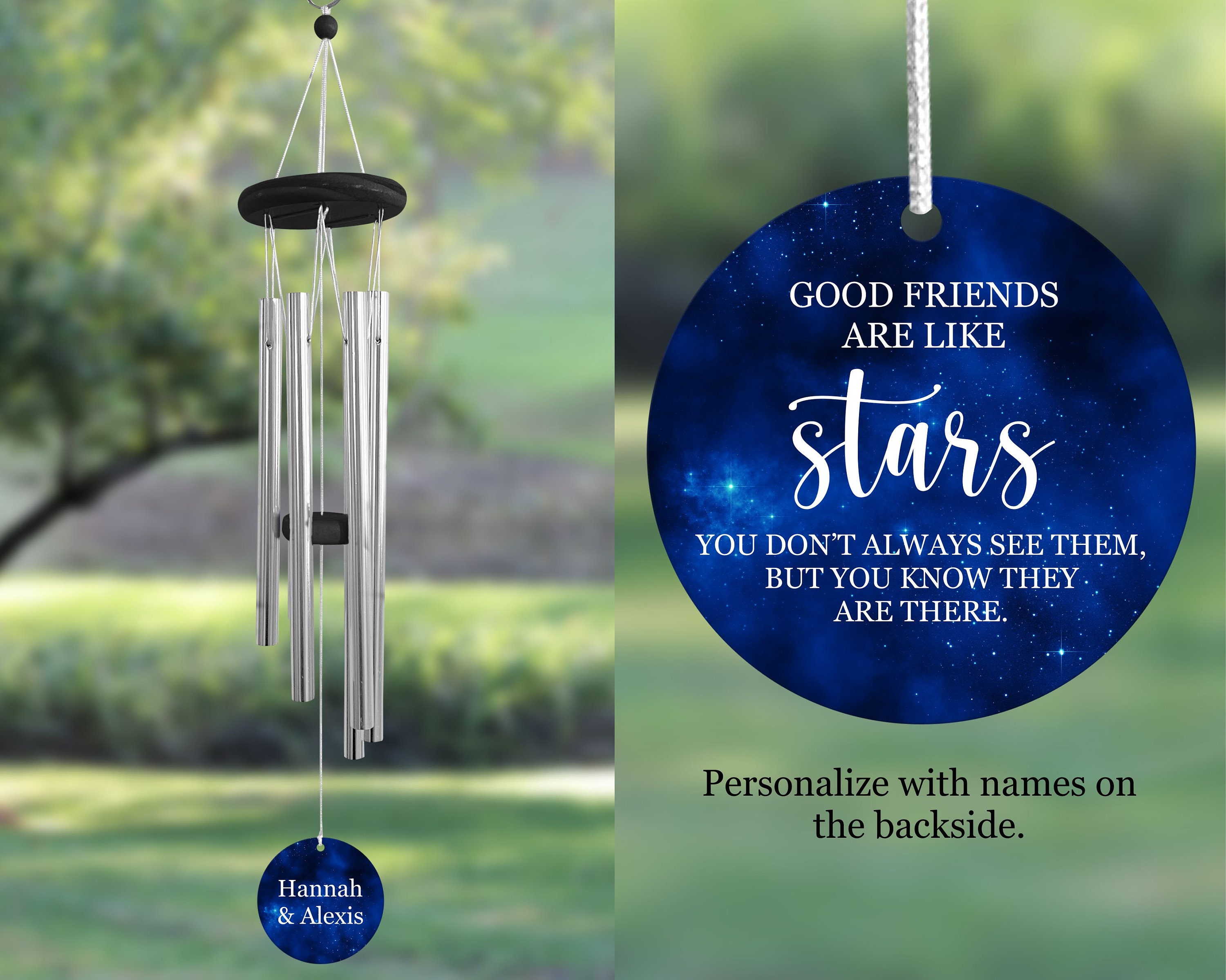 Friendship Wind Chime Long Distance Friendship Gift Moving - Etsy