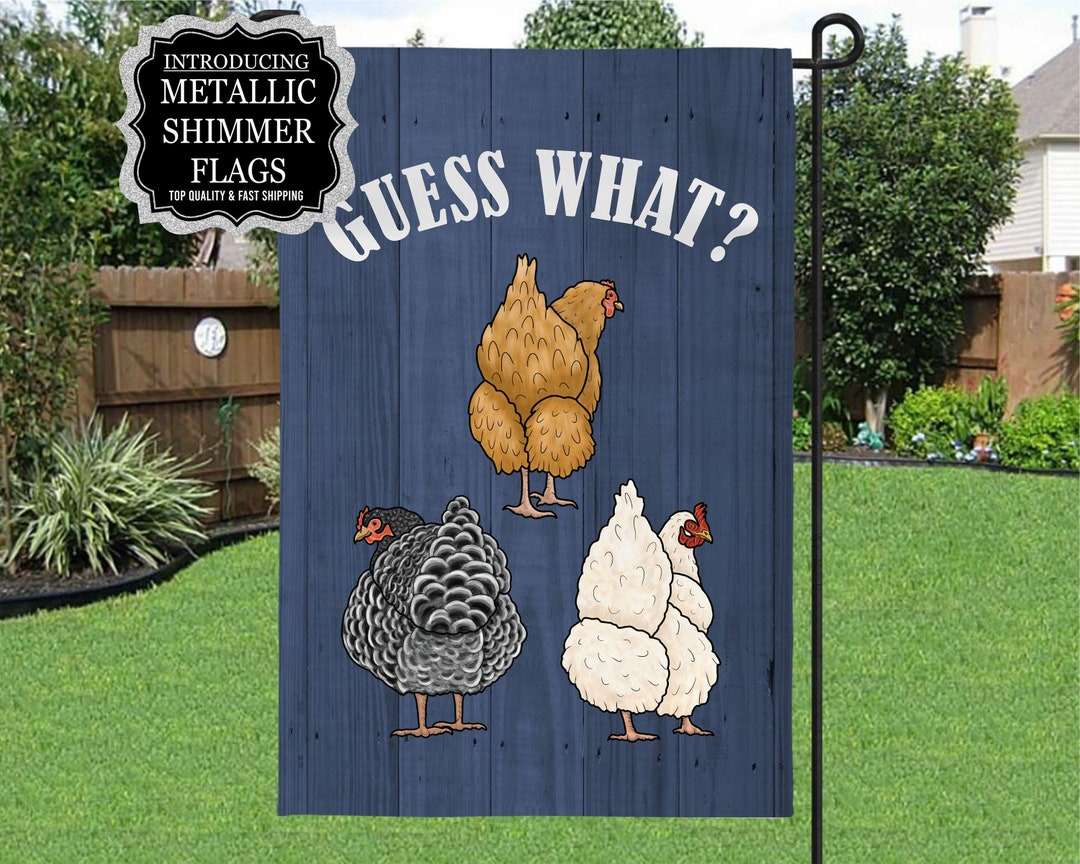Chicken Butt Garden Flag, Funny Chicken Flag, Spring Garden Flag ...