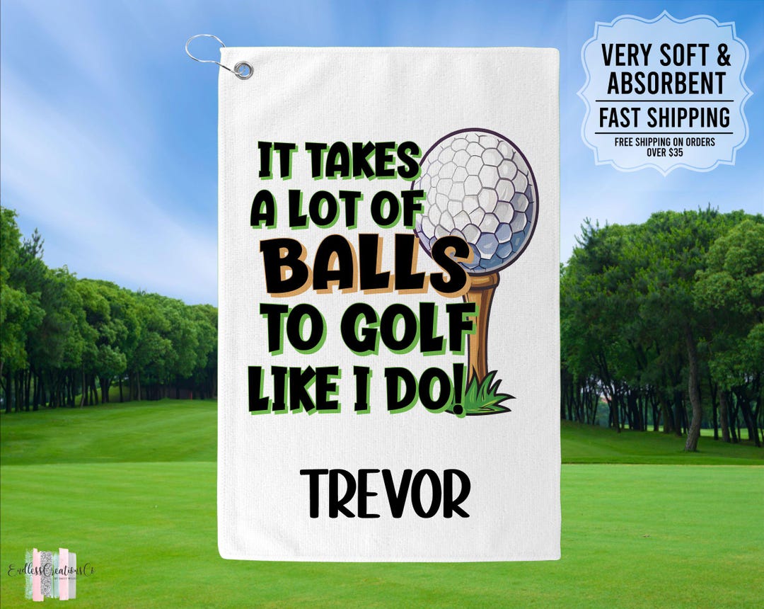 Personalized Funny Golf Towel, Custom Golf Towels for Him, Funny Golf ...