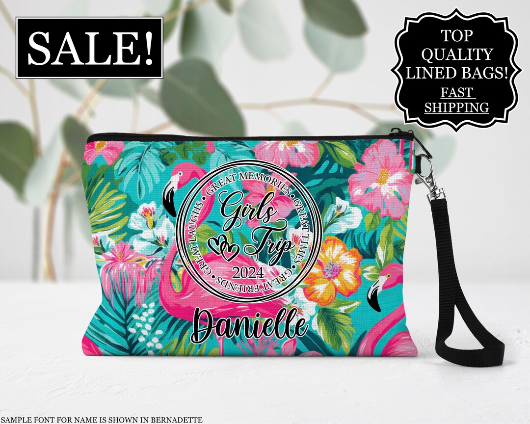 Girls Trip Lined Linen Bag, Girls Trip Group Gifts, Girls Weekend ...