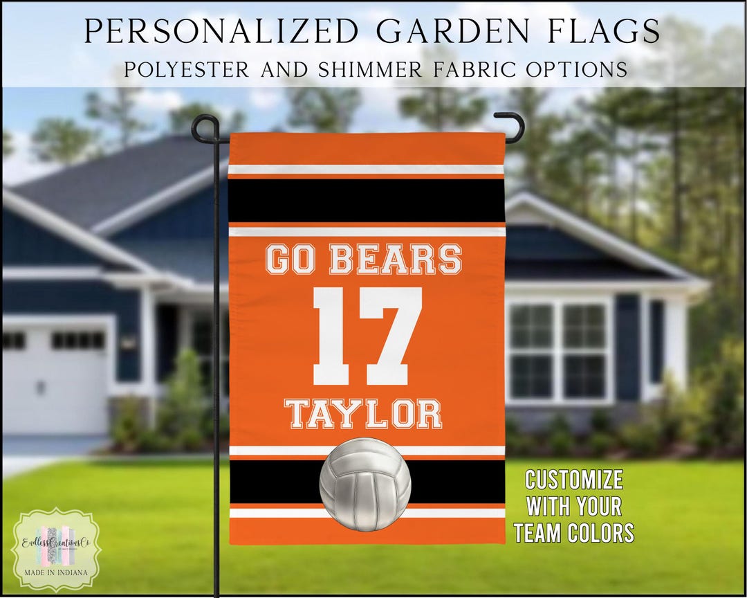 Volleyball Garden Flag, Team Colors Volleyball Garden Flag, Team Spirit ...