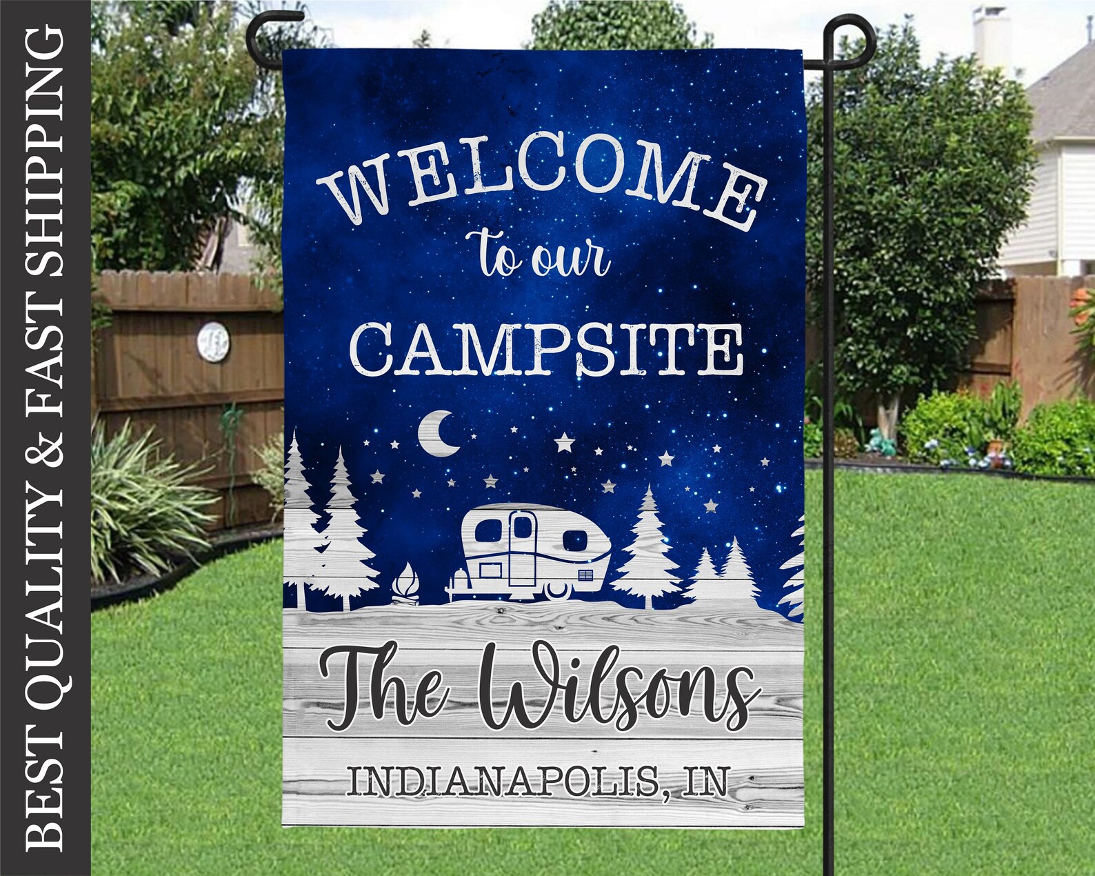 Welcome to Our Campsite Garden Flag Camping Garden Flag | Etsy