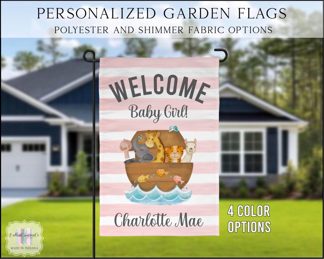 Welcome Baby Flag, Baby Shower Flag, Baby Announcement, Birth ...