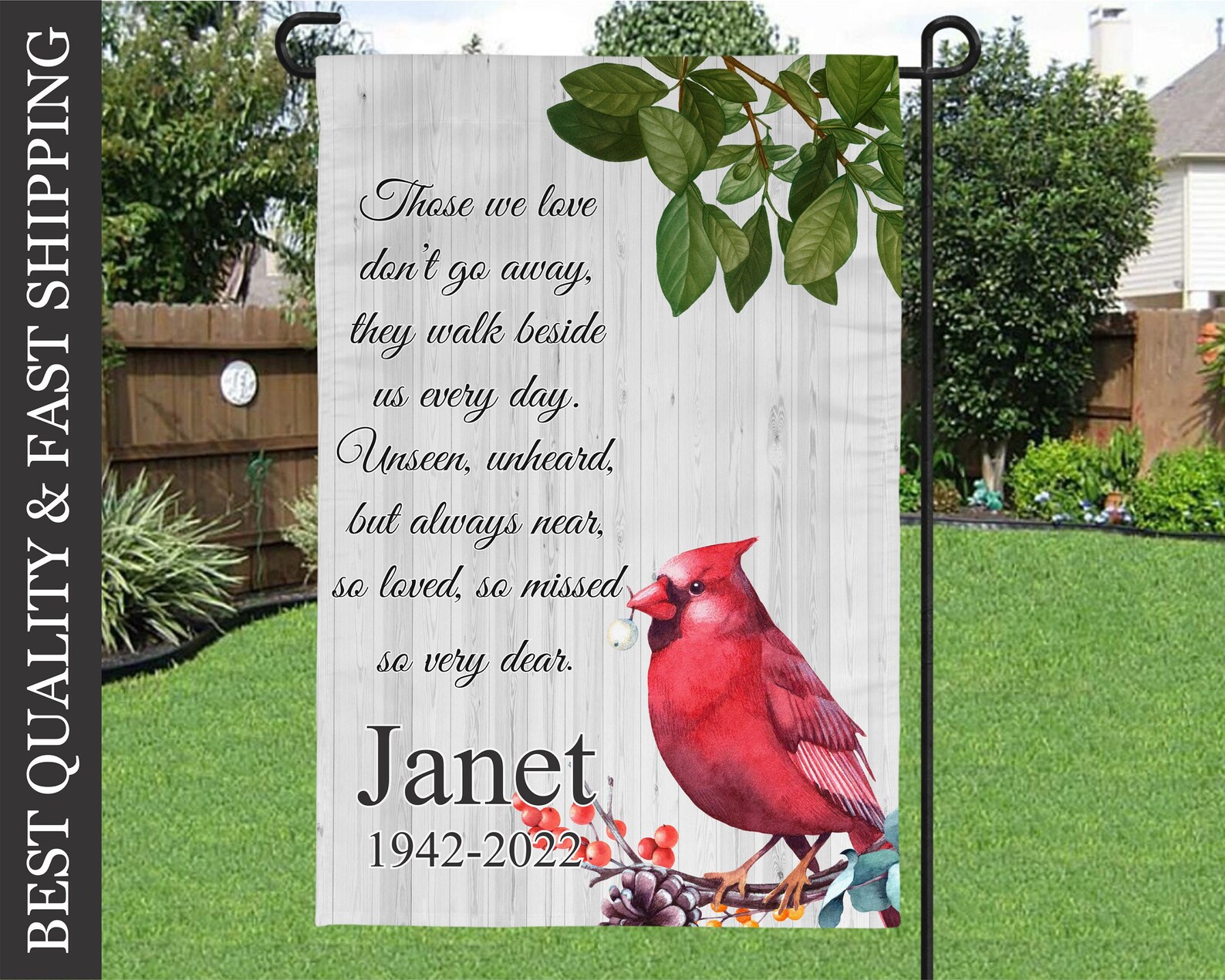 Memorial Garden Flag in Loving Memory Of Sympathy Flag - Etsy