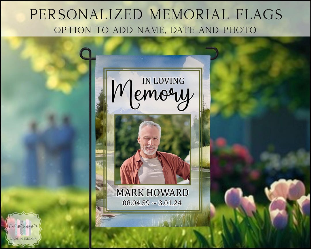 Memorial Garden Flag, in Loving Memory Of, Sympathy Flag, Commentary ...