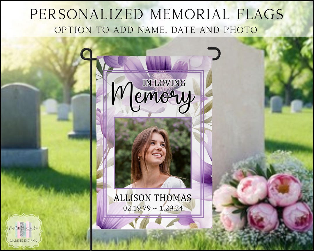 Memorial Garden Flag, in Loving Memory Of, Sympathy Flag, Commentary ...