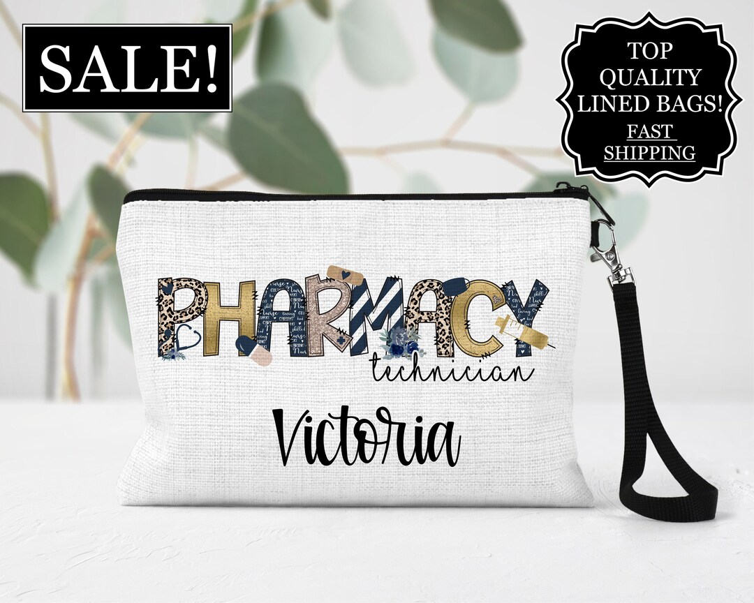 Pharmacy Technician Lined Linen Bag Personalized Pharmacy - Etsy