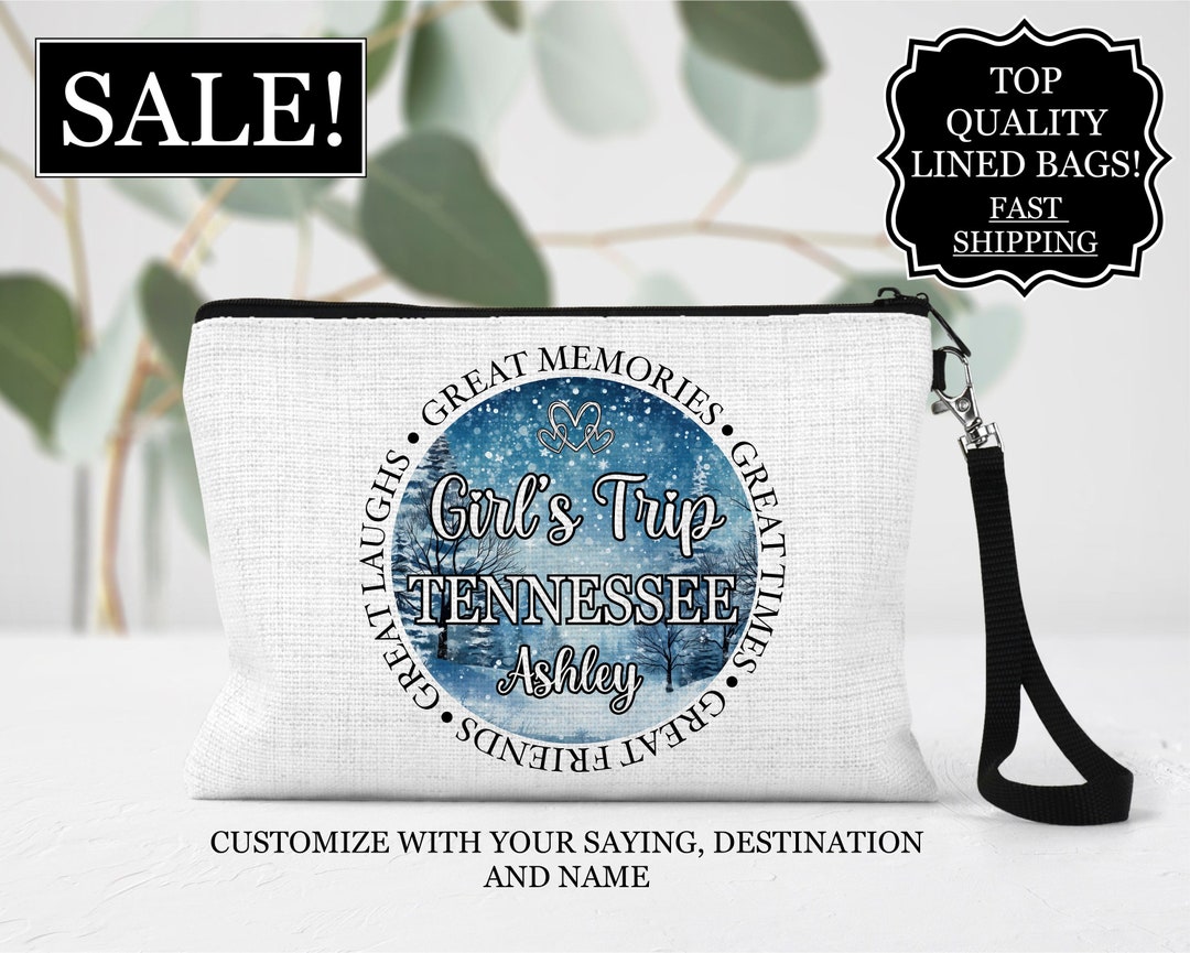 Personalized Girls Trip Cosmetic Bag, Girls Weekend Gifts, Personalized ...
